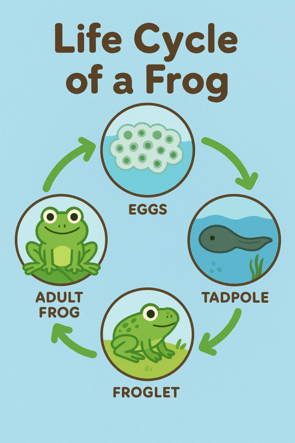 The LIFE CYCLE of a FROG - EXPLAINED FOR KIDS - Interactive QUIZ - Tiny ...